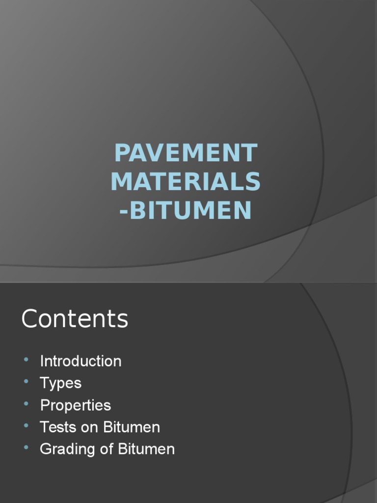 Bitumen | PDF | Asphalt | Road Surface
