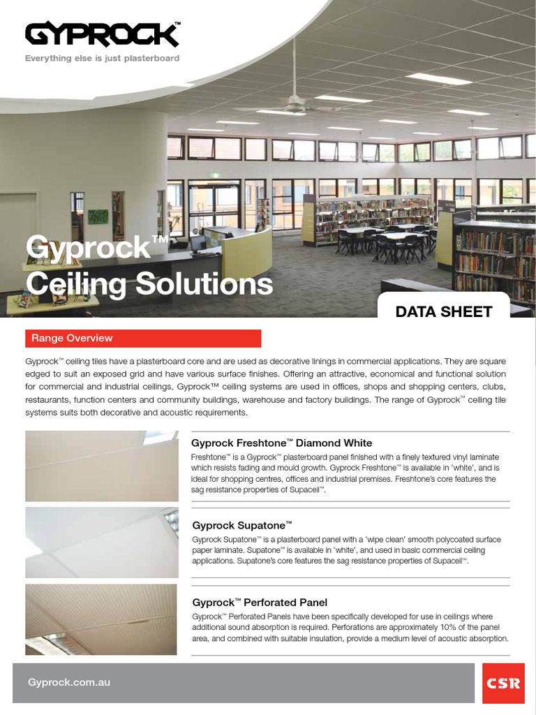 GYPROCK 568 Ceiling Solutions Flyer 201204 | PDF | Drywall | Manmade ...