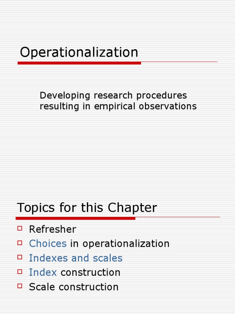 Chapter 06 (Operationalization) | PDF | Level Of Measurement ...