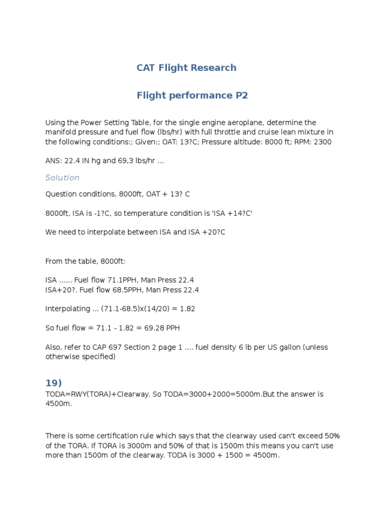 A320 Flight Performance Calculations | PDF | Aviation | Aeronautics