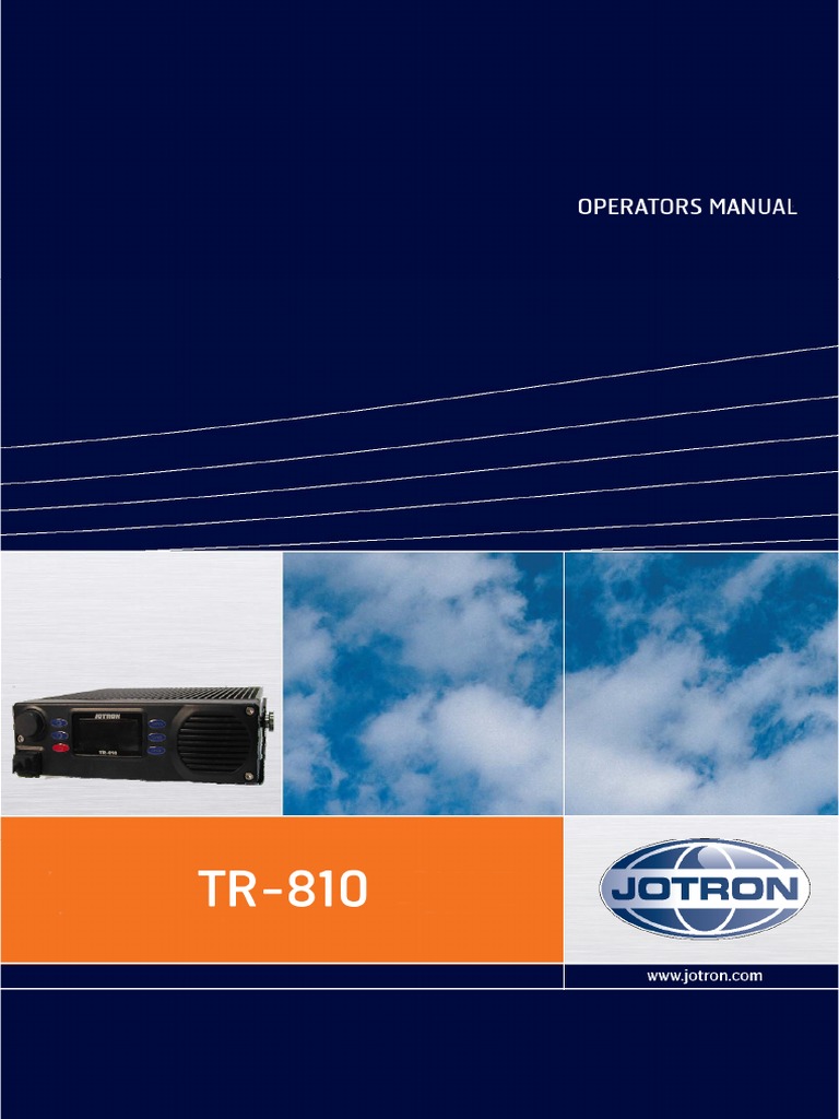 Jotron Tr810-O R1 | PDF | Microphone | Electrical Connector