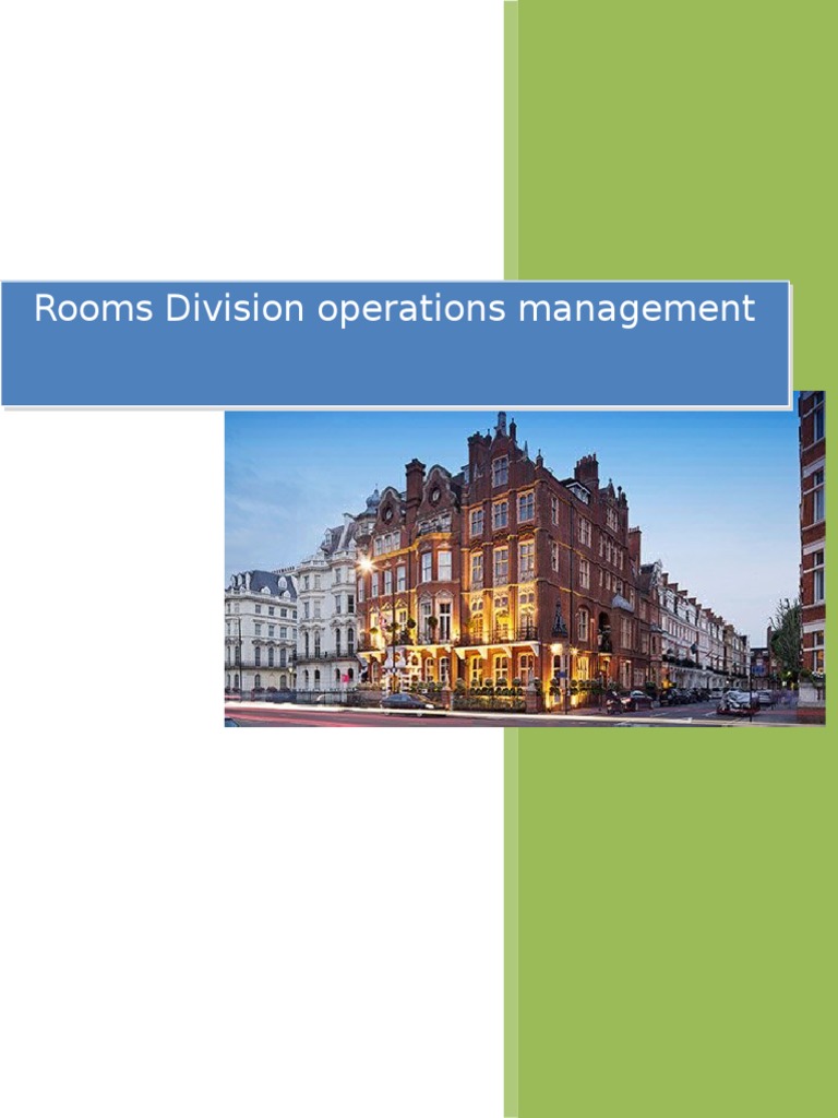 Rooms Division Operations Management (Unit 6) | PDF | Forecasting | Hotel