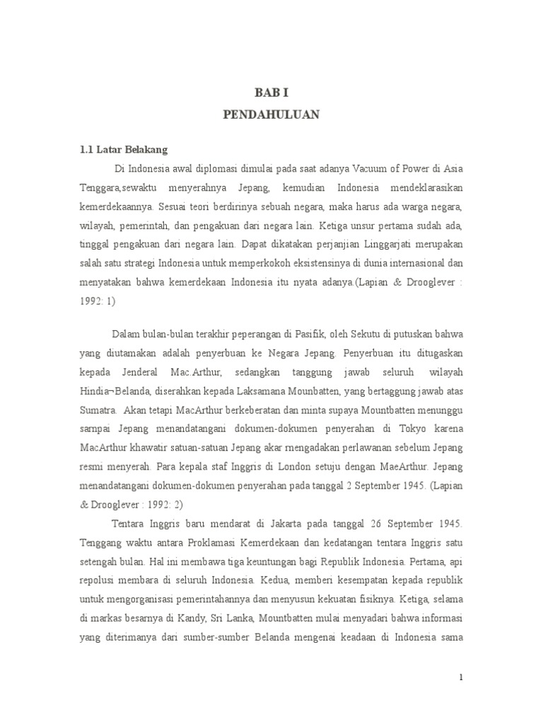 Proses Perundingan Perjanjian Linggarjati | PDF