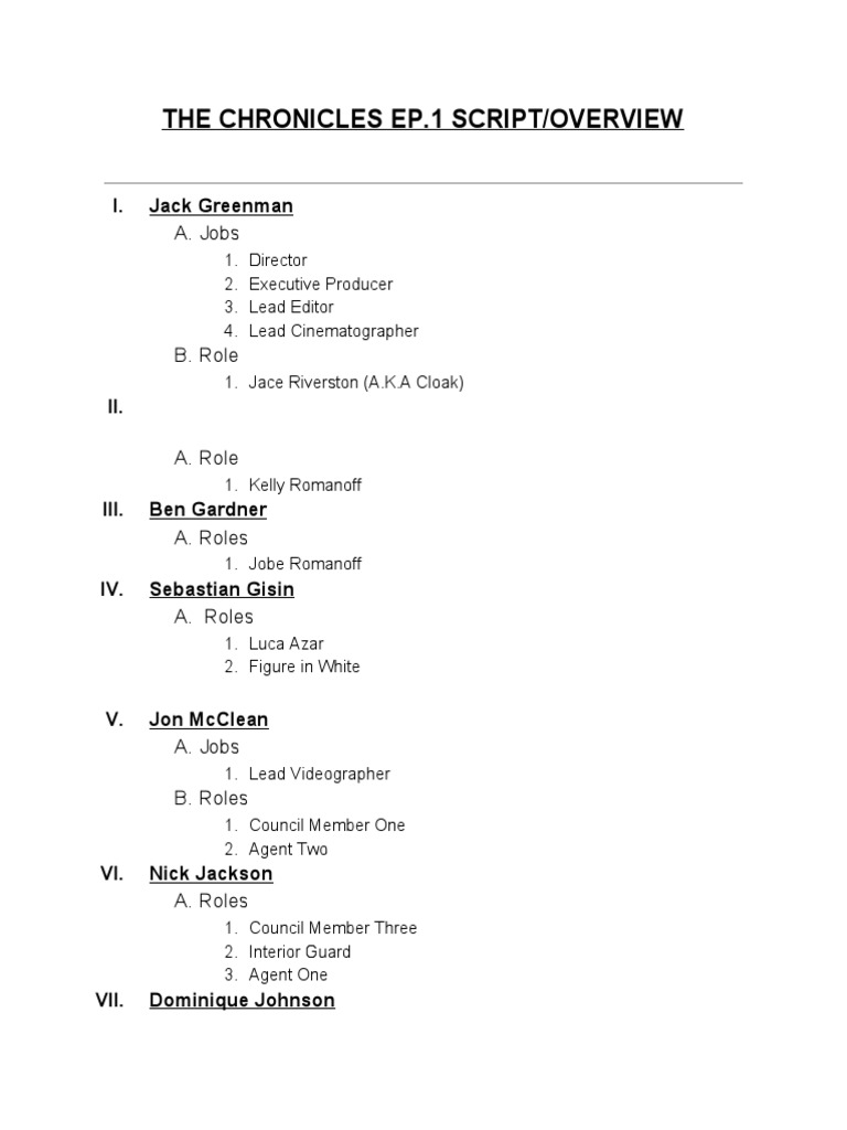 Thechroniclesep 1pilotscriptoverview | PDF | Leisure | Violence