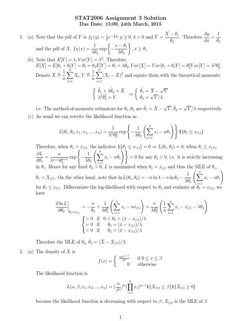 Assignment 3 Solution Ver2 | PDF | Maxima And Minima | Equations