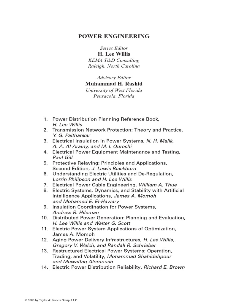Power Engineering Book List - CRC | Download Free PDF | Electric Power ...