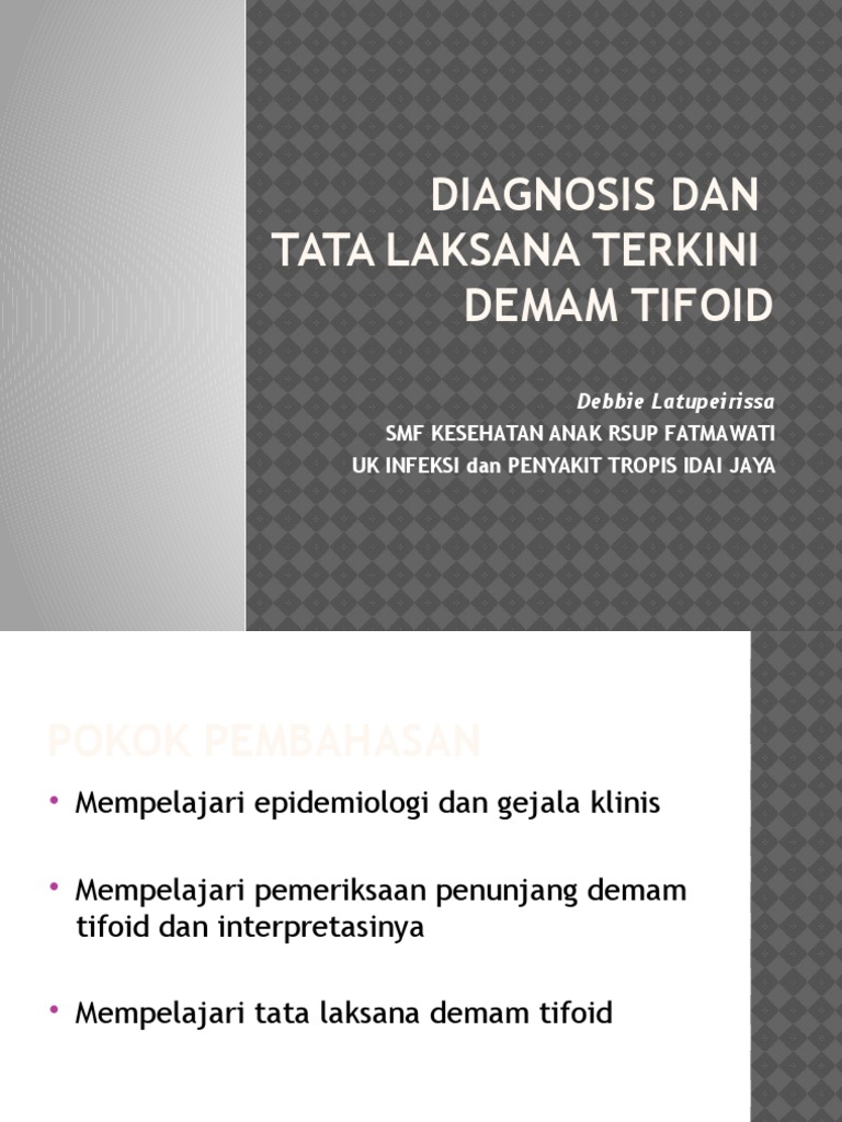Diagnosis Dan Tatalaksana Demam Tifoid | PDF