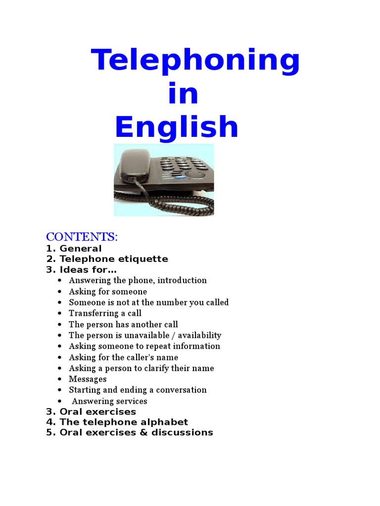 Telephoning Seminar Book | PDF | Career & Growth | Language Arts ...