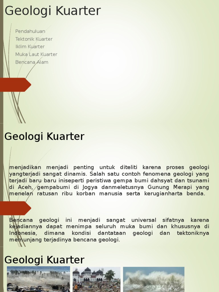 Pentingnya Geologi Zaman Kuarter | PDF | Perjalanan
