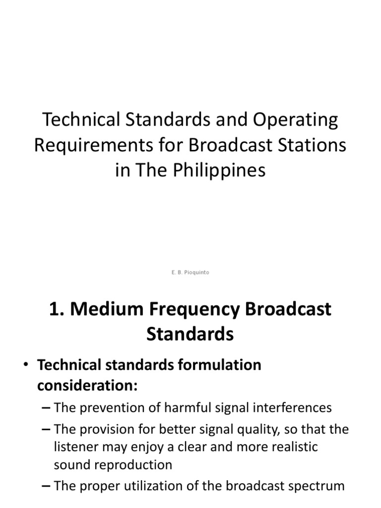 3 AM Broadcast Technical Standards and Operating Requirements | PDF ...