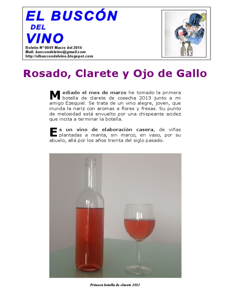 0049 Rosado, Clarete y Ojo de Gallo | PDF | Rosa | Vino
