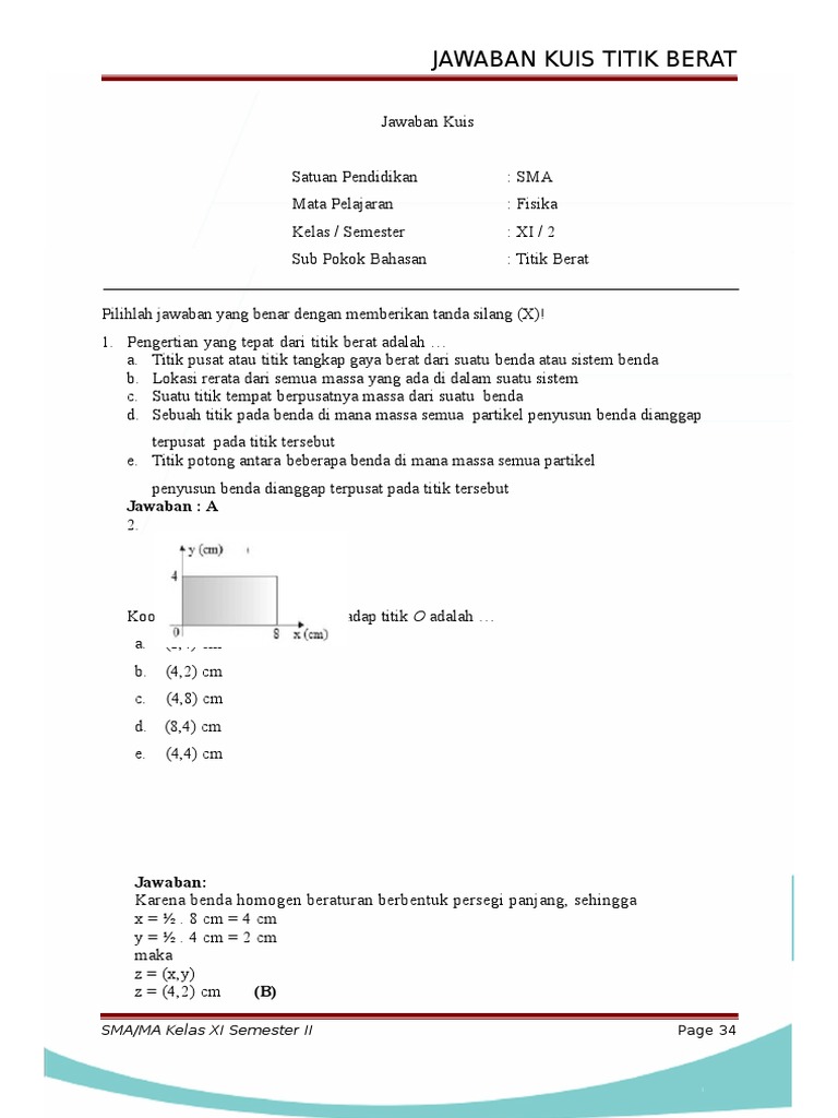 Jawaban Kuis Fix | PDF