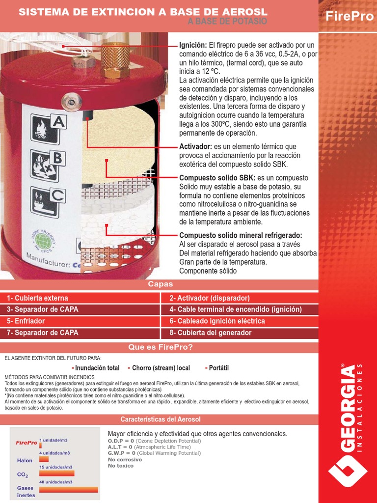 Extinción Eficiente con FirePro Aerosol | PDF | Aerosol | Aluminio