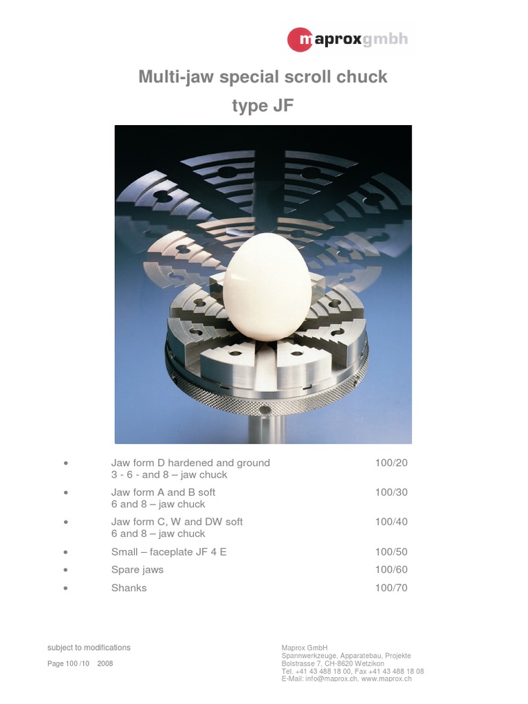 Maprox Metrology Chucks | PDF | Tools | Mechanical Engineering