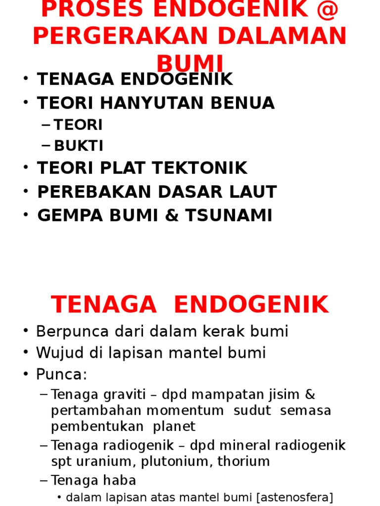 6 Proses Endogenik at Proses Pergerakan Dalaman Bumi | PDF