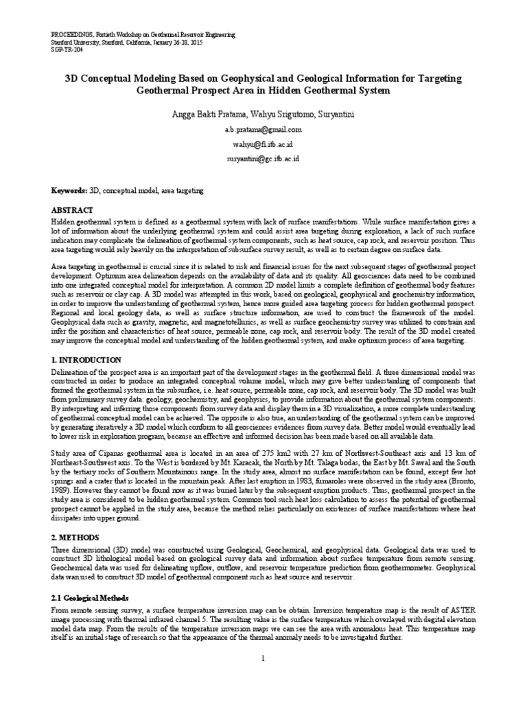 Geothermal 3D Modeling Insights | PDF | Earth's Magnetic Field | Geophysics
