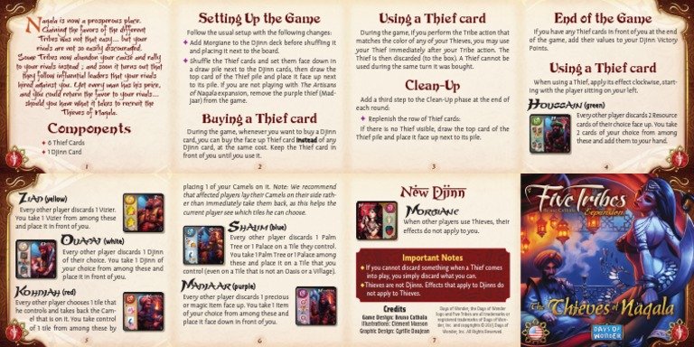 Five Tribes Thieves en Rules | PDF | Leisure Activities | Games Of Mental Skill
