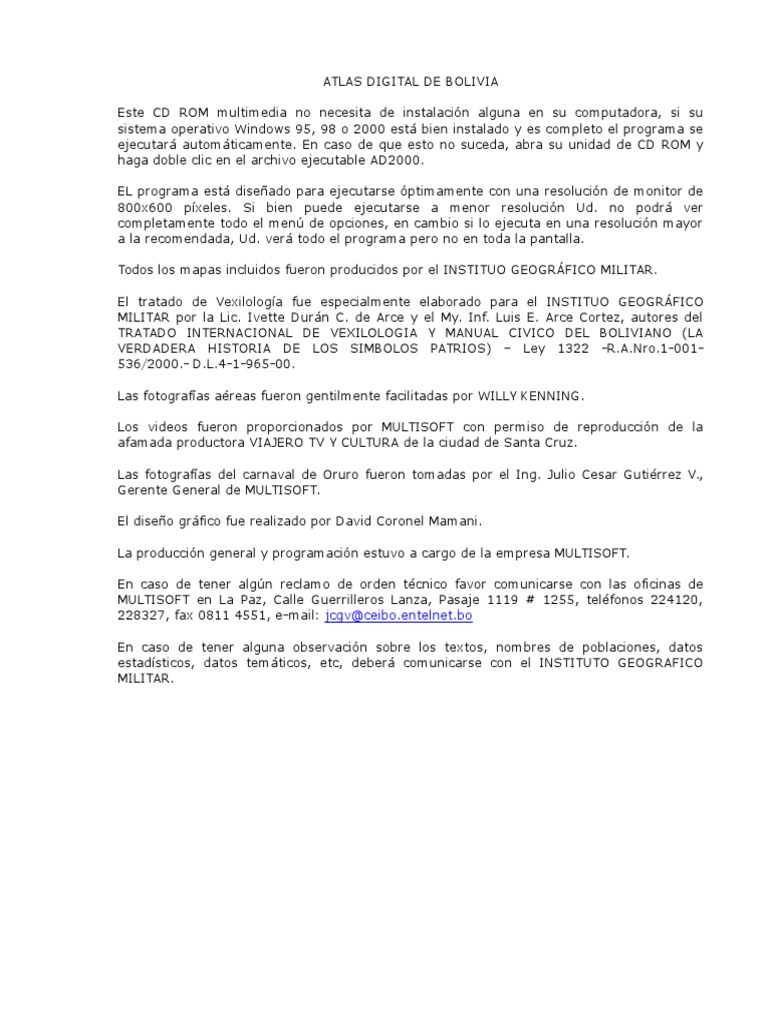 Atlas Digital de Bolivia | PDF | Hogar, jardinería y bricolaje