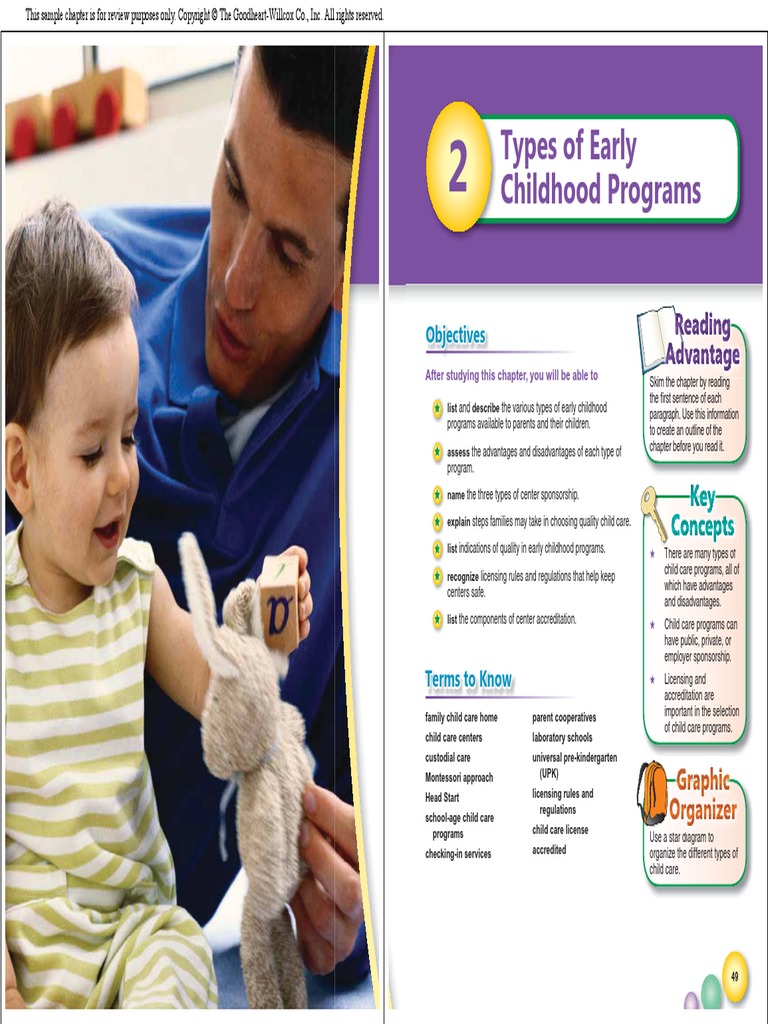 Types Early Childhood Programs | PDF | Child Care | Relationships
