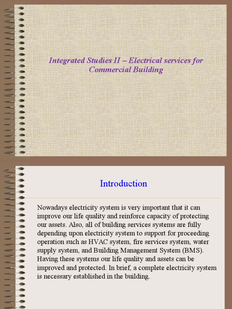 Electrical Services Design for Commercial Building | PDF | Lighting | Cable