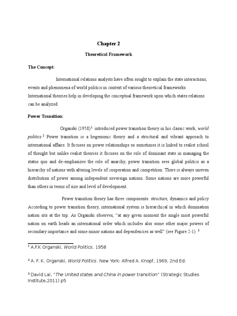 Theoretical Framework The Concept: International Relations Analysts ...