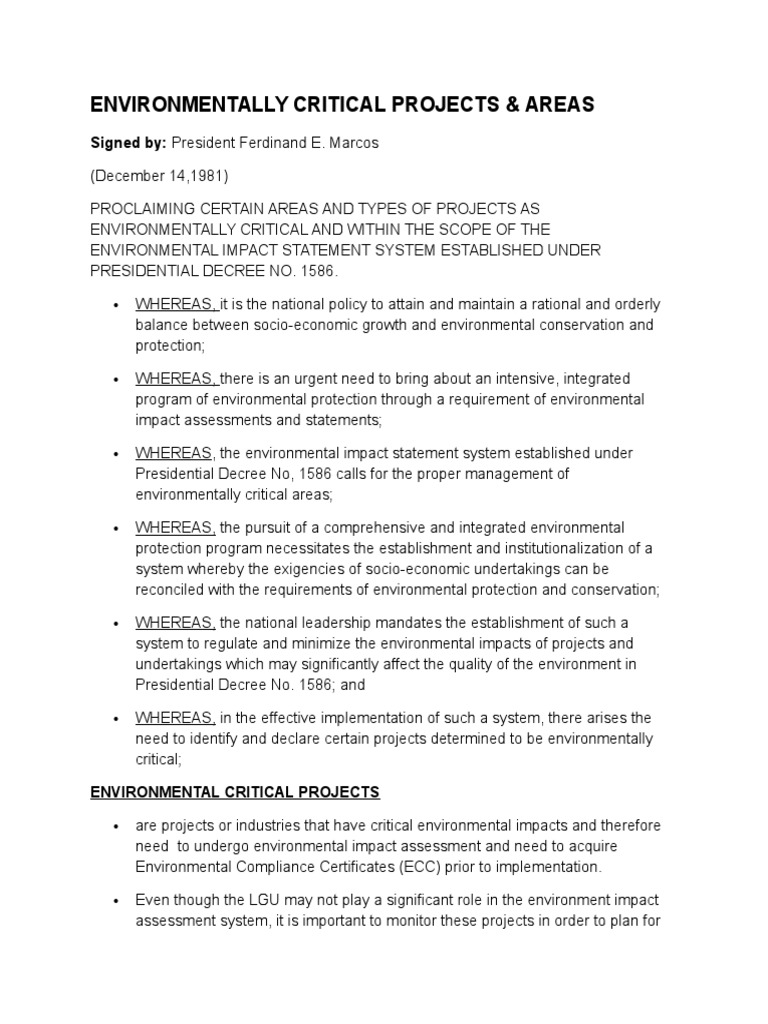 Environmentally Critical Projects | PDF | Non Ferrous Metal | Metals