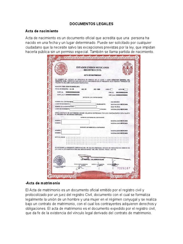 Documentos Legales | PDF | Matrimonio | Gobierno