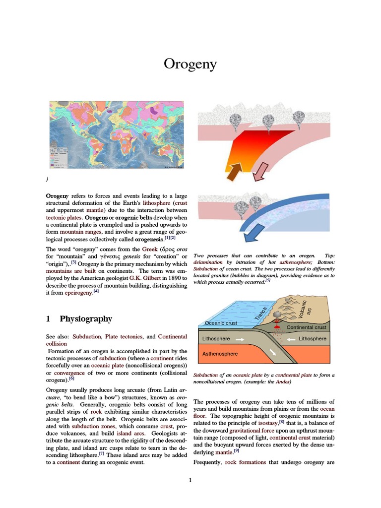 Orogeny | PDF | Tectonics | Earth Sciences