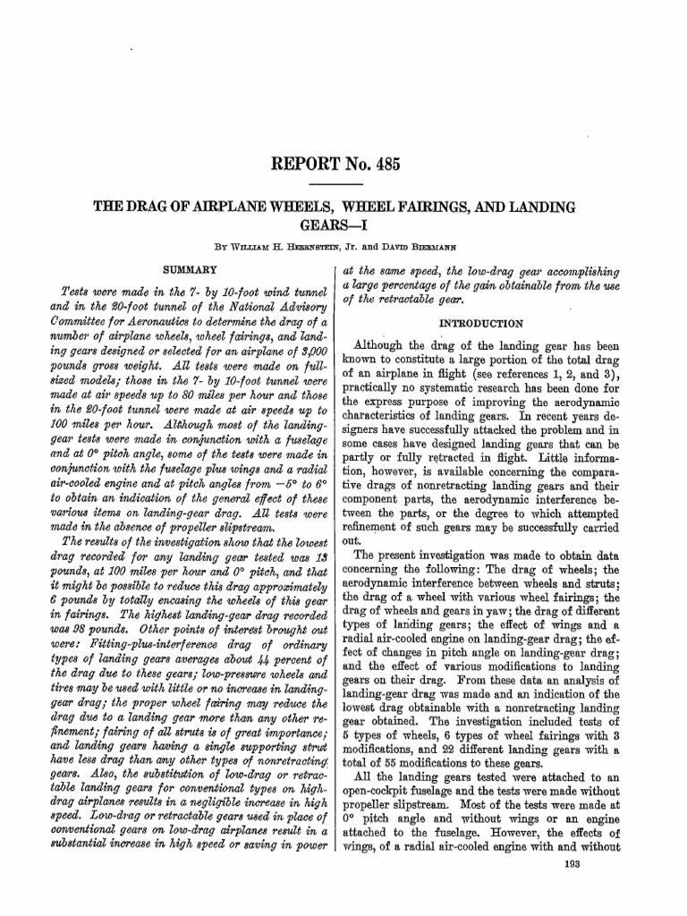 Naca Report 485 | PDF