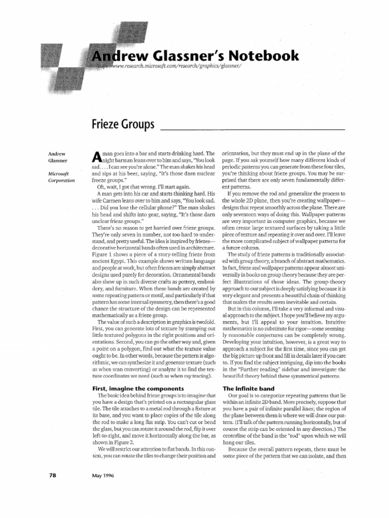Frieze Groups PDF | PDF