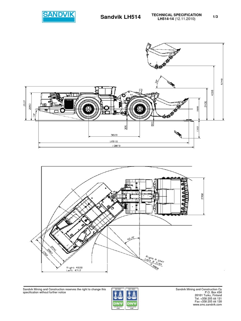 Technical Specification Sandvik LH514-14(1) | Transmission (Mechanics ...