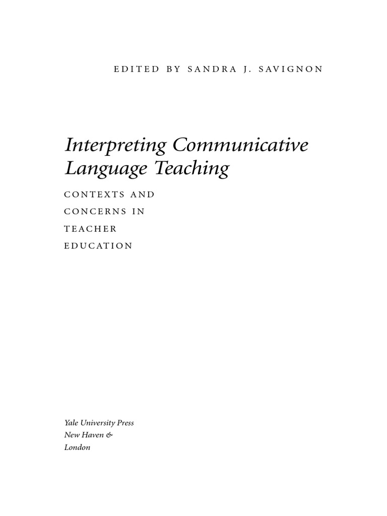 Communicative Language Teaching | PDF | Second Language Acquisition ...