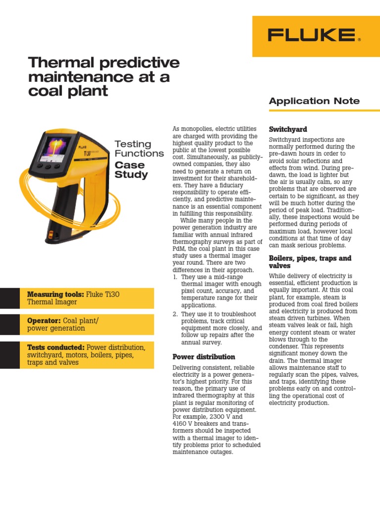 Thermal Predictive Maintenance at A Coal Plant: Testing Functions | PDF ...