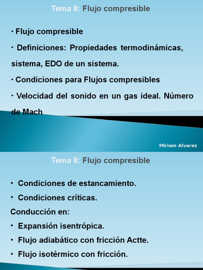 Flujo Compresible | PDF | Flujo compresible | Gases