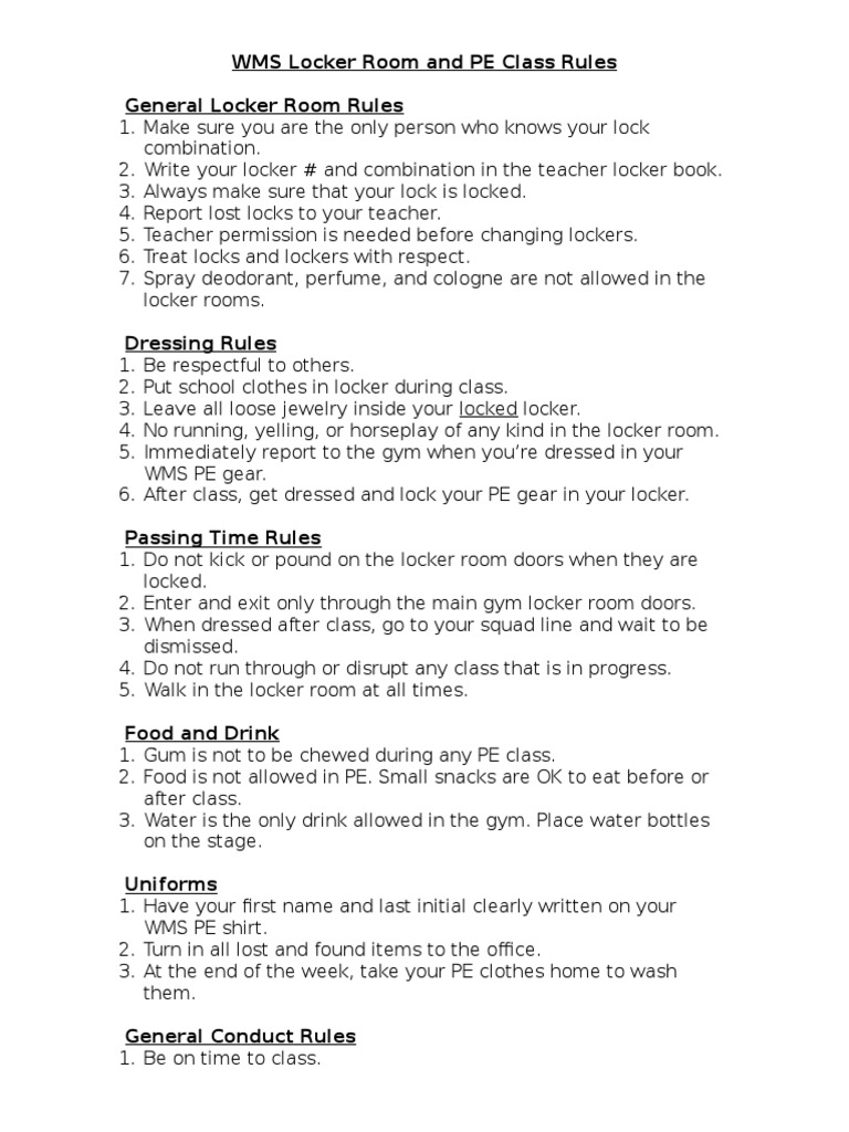 Wms Pe Syllabus | PDF | Physical Education | Clothing