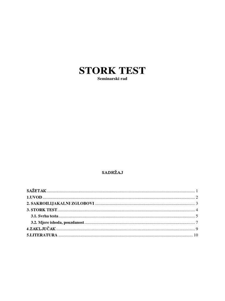 Stork Test | PDF