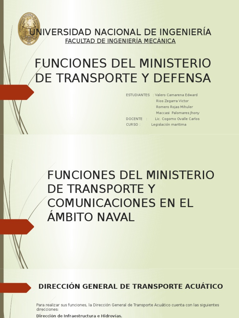 Funciones Del DGTA | PDF | guardacostas | Transporte
