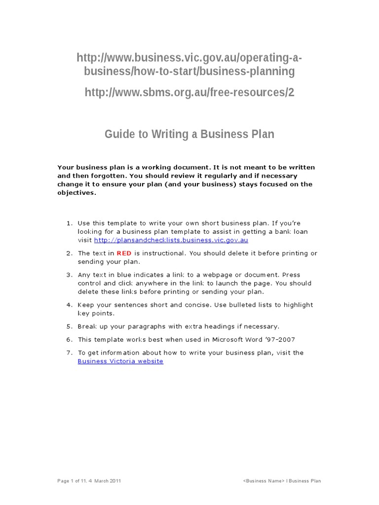 Business Plan Template Draft | PDF | Marketing Strategy | Strategic ...