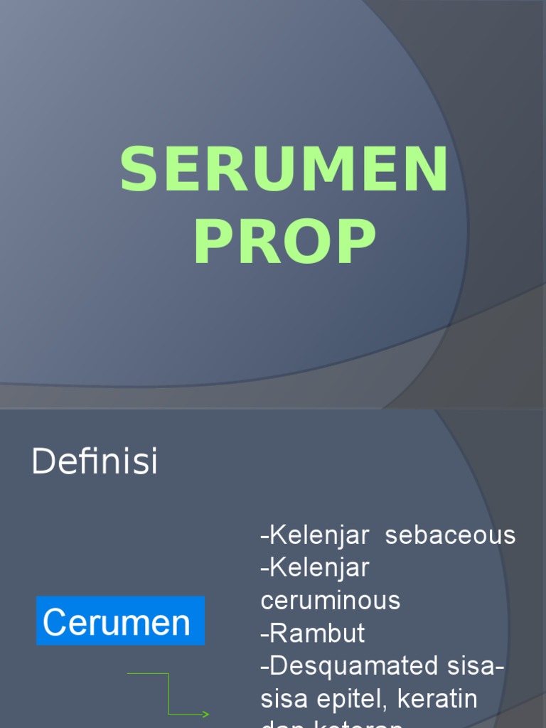 Serumen Prop | PDF