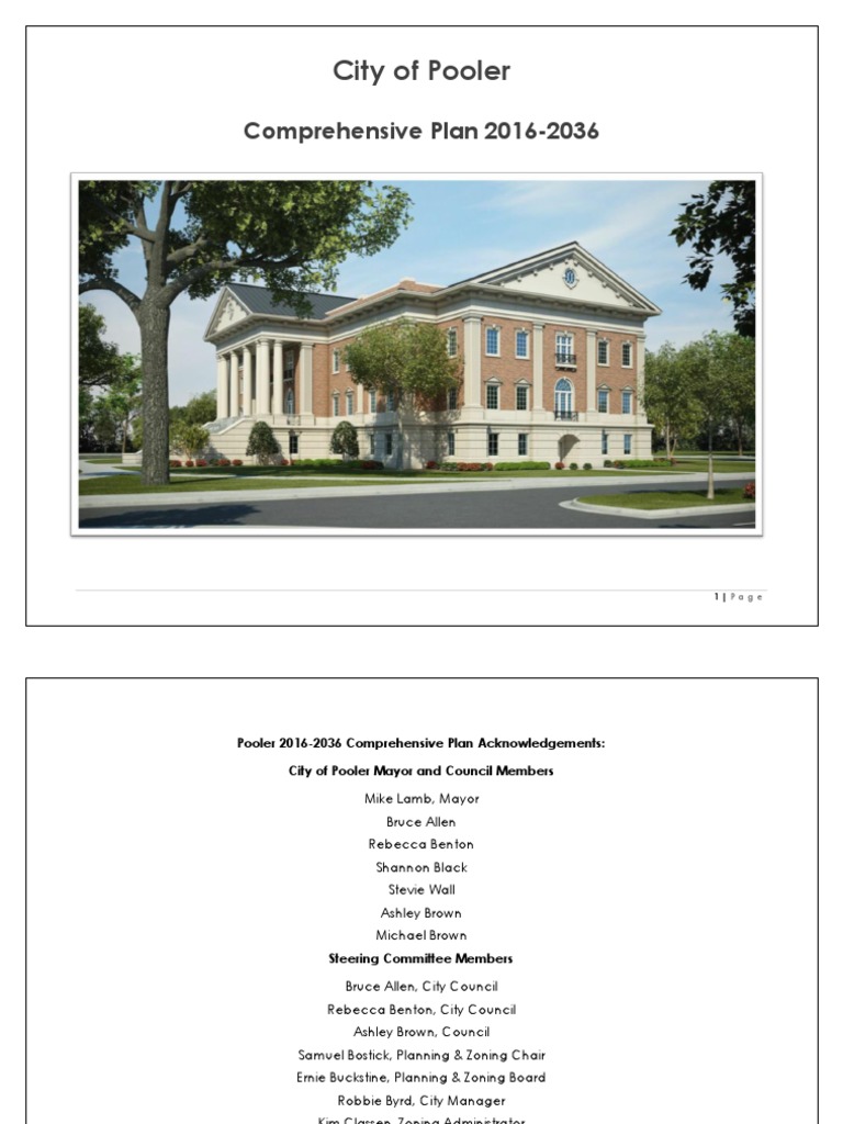 Cityof Pooler Comprehensive Plan Update - V5 | PDF | Zoning | Swot Analysis