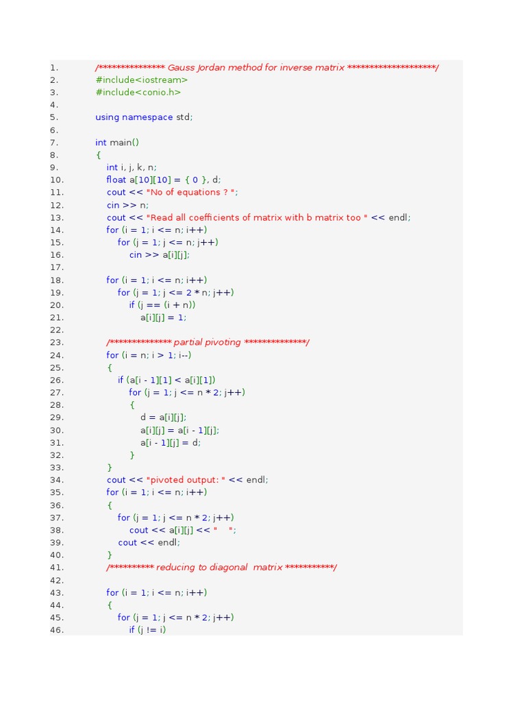 Using Namespace Int Int Float: #Include #Include | PDF | Teaching ...