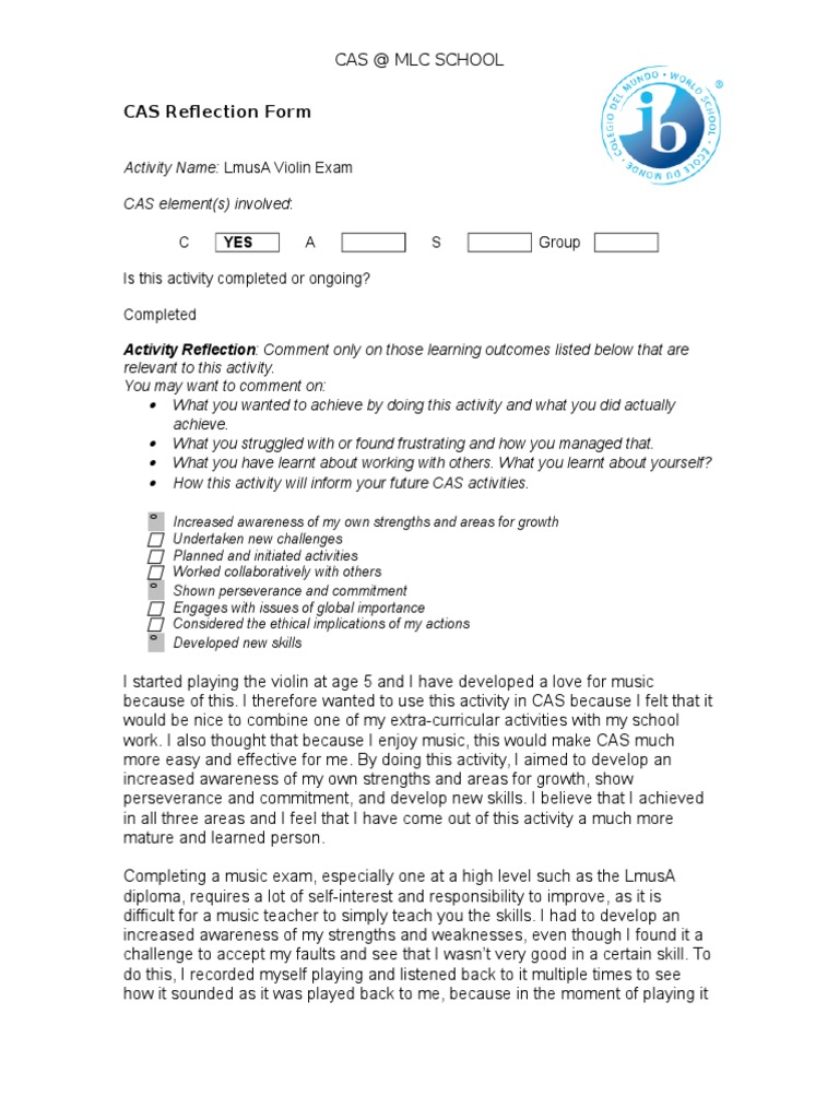 Reflectionform | PDF | Cognition | Communication