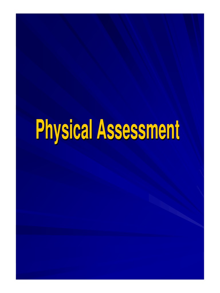 Physical Assessment Pdf Physical Examination Nursing