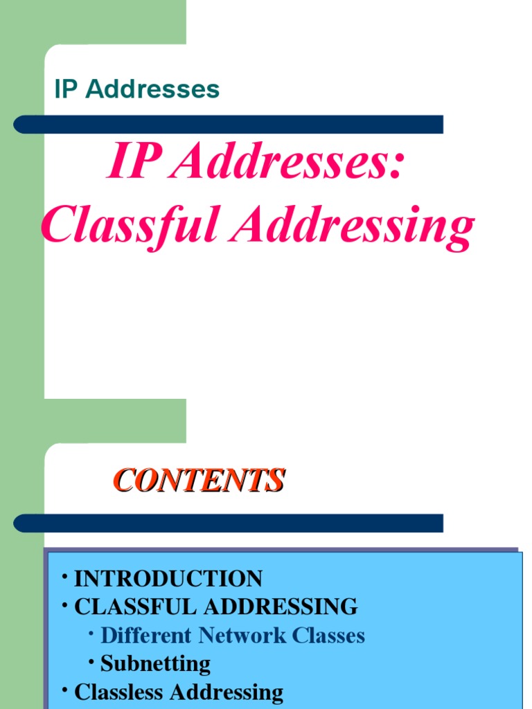 IP Addresses: Classful Addressing | PDF