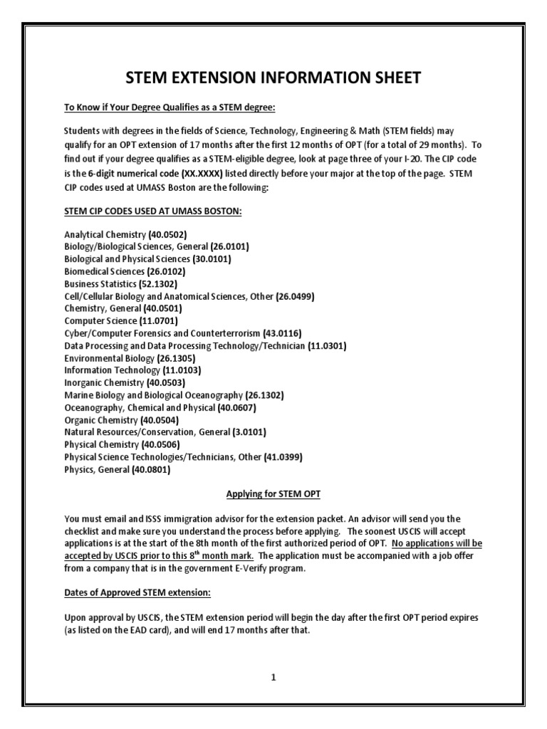 Stem Information Sheet | Download Free PDF | Immigration | Science