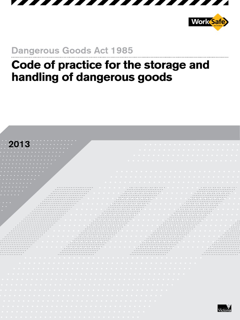 Code of Practice For The Storage and Handling of Dangerous Goods | PDF ...