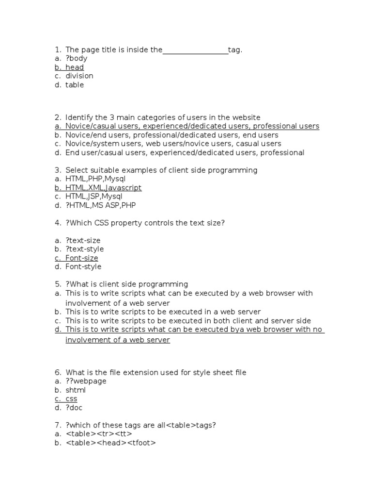 Web Paper Answers | PDF | Cascading Style Sheets | Websites