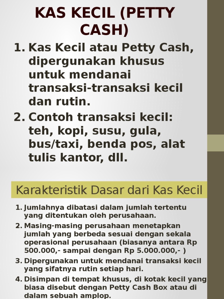 PP Petty Cash | PDF