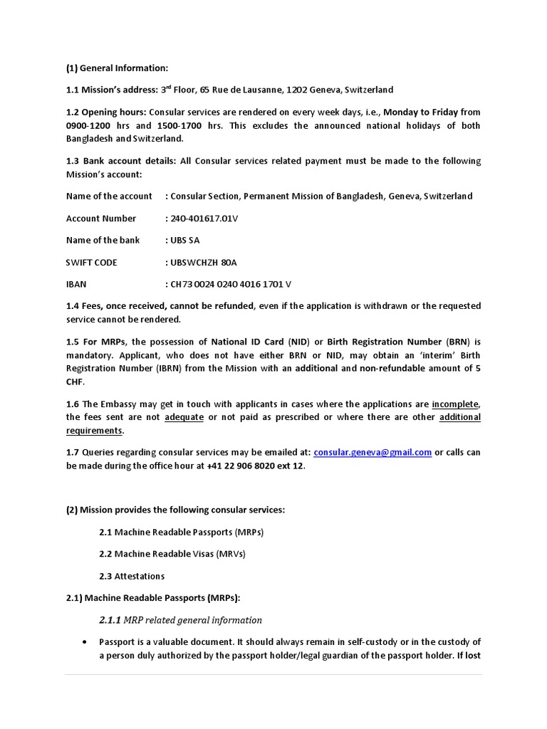 Consular Info | PDF | Travel Visa | Passport