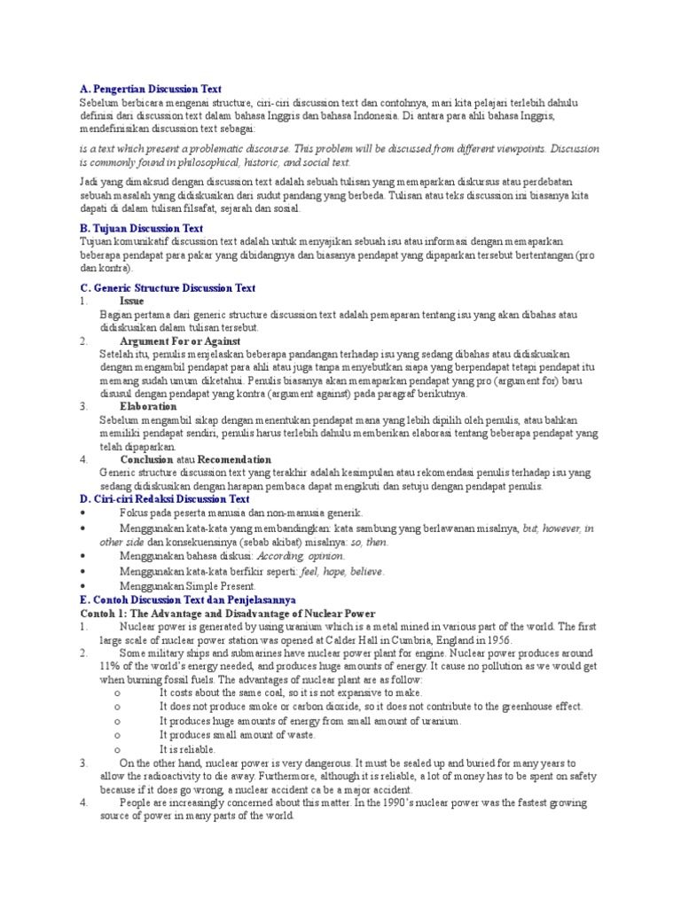 UNDERSTANDING DISCUSSION TEXT | PDF